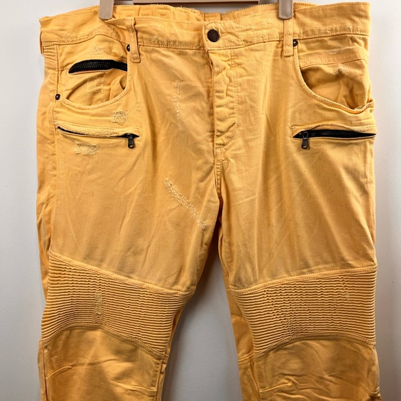 Rockstar | Jeans | Rockstar Sushi Moto Pants Sz4 Yellow Urban Street ...